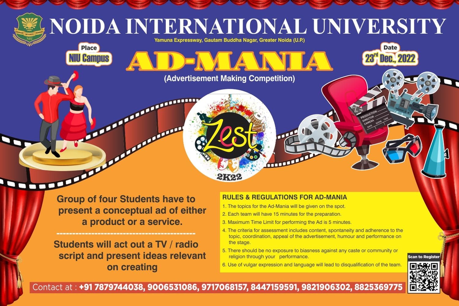 Zest 2K22 – Ad Mania - Noida International University