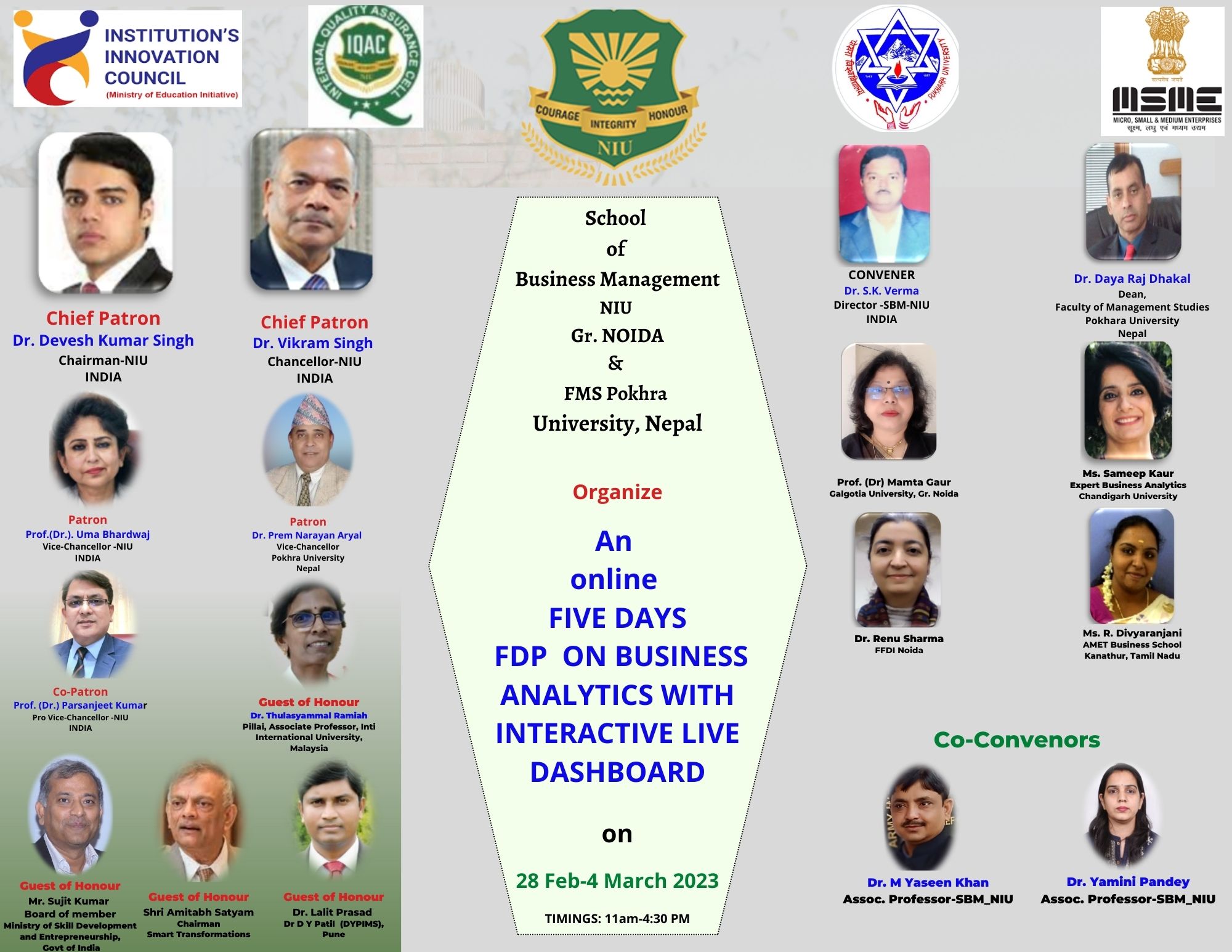 Five Days FDP on Business Analytics - Noida International University Five Days FDP on Business Analytics - Noida International University