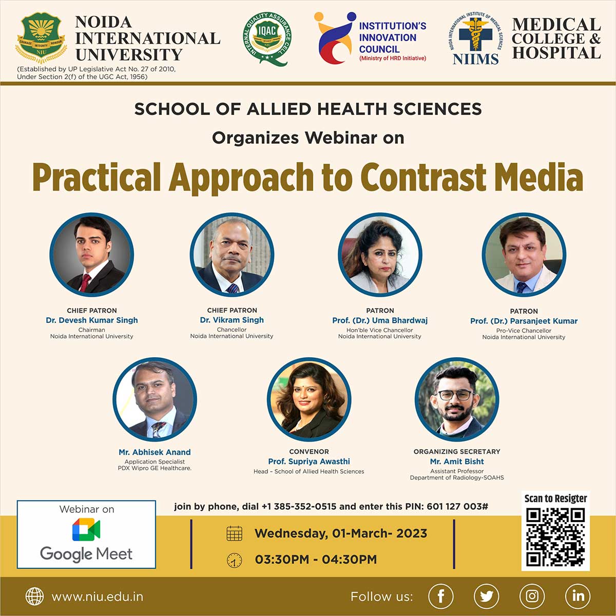 Webinar on Practical Approach to Contrast Media - Noida International ...