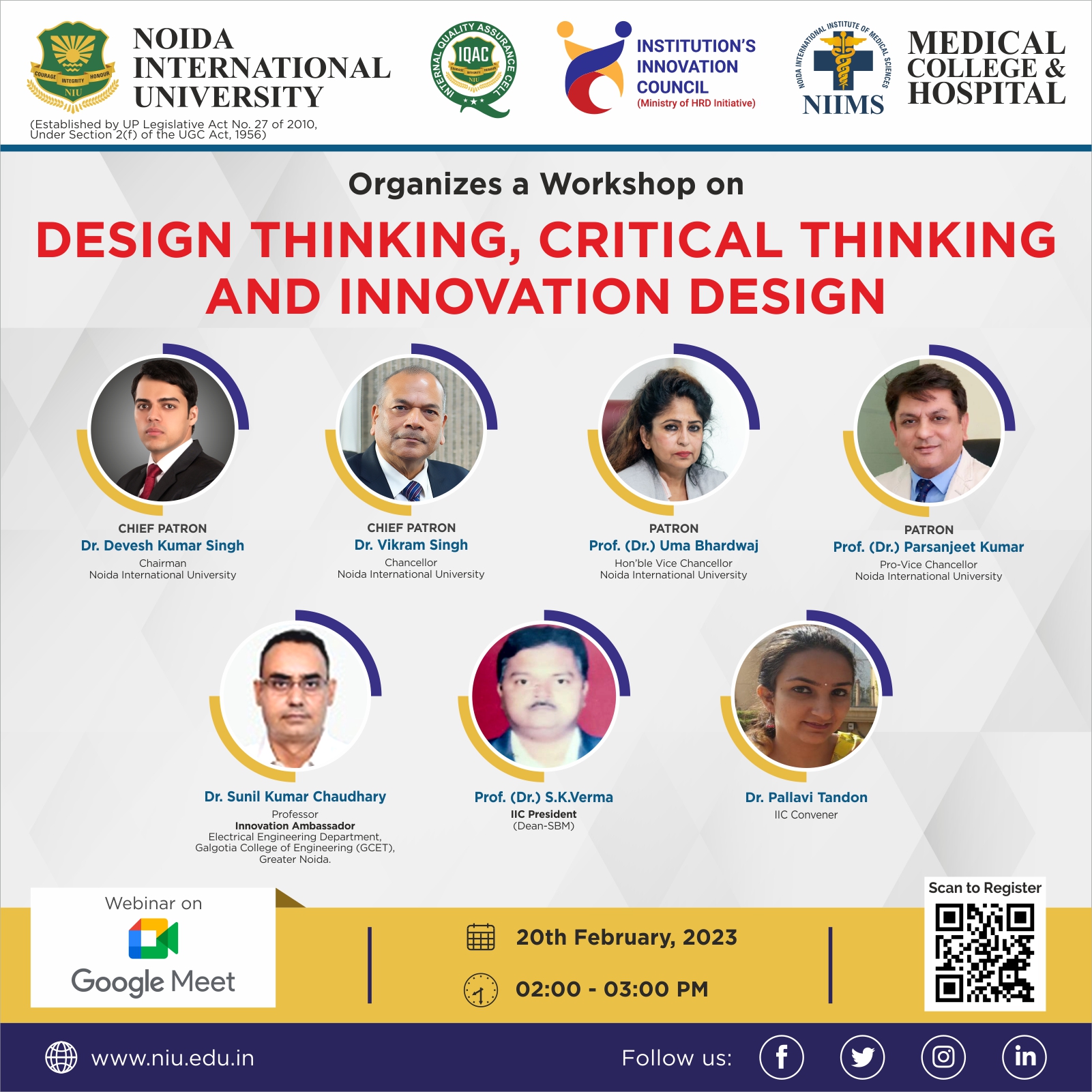 Workshop on Design Thinking, Critical thinking and Innovation Design ...