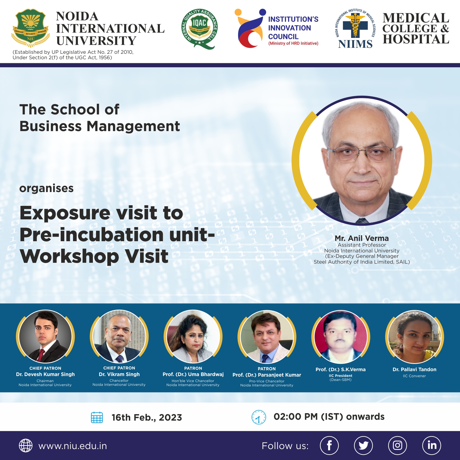 Exposure Visit To Pre-Incubation Unit Workshop Visit - Noida ...